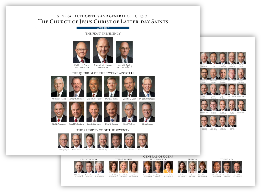 Chart of general authorities and general officers of The Church of ...